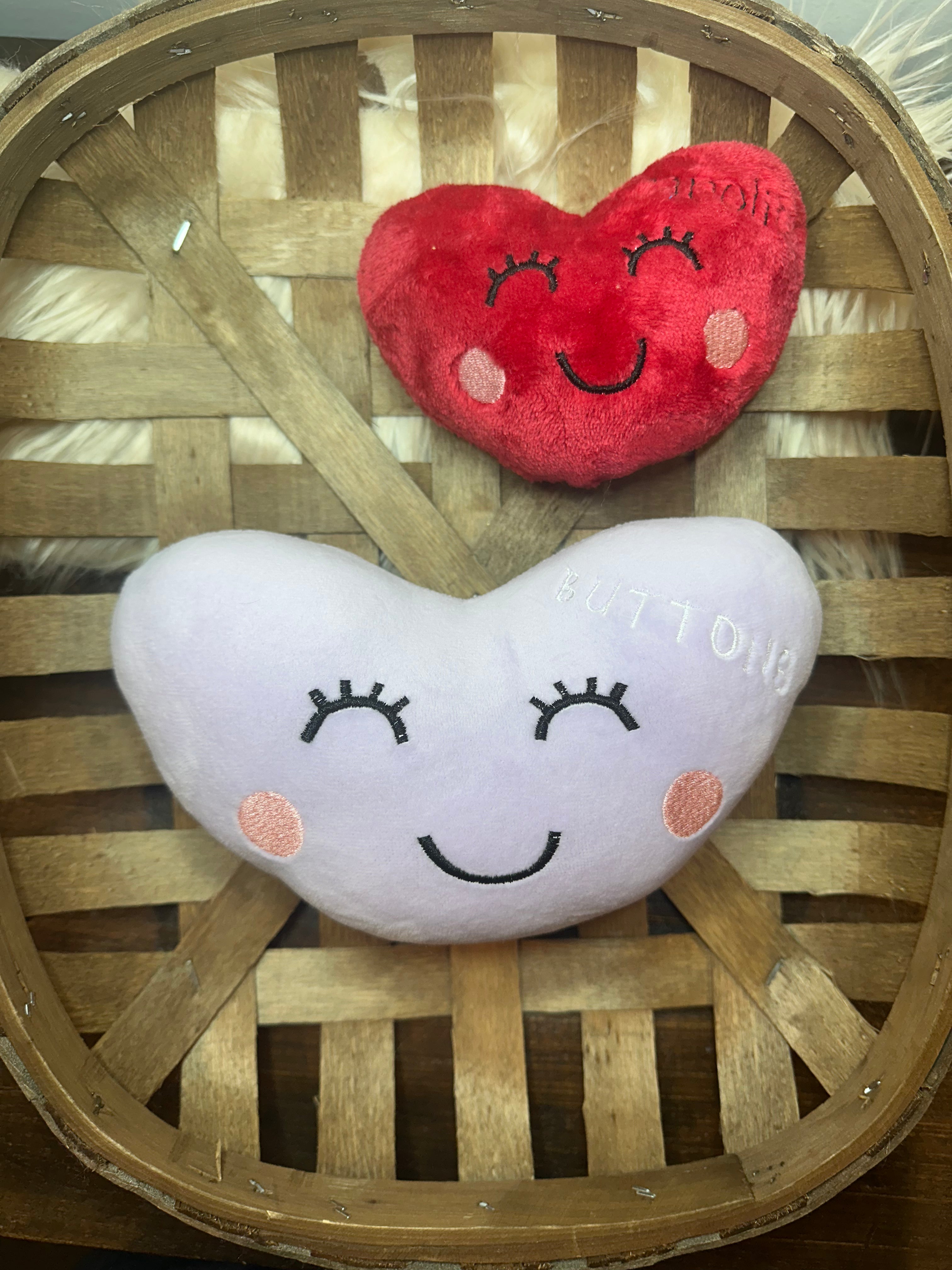 Medium Valentine Hearts Face AND name/word – Hello Dollies, etc